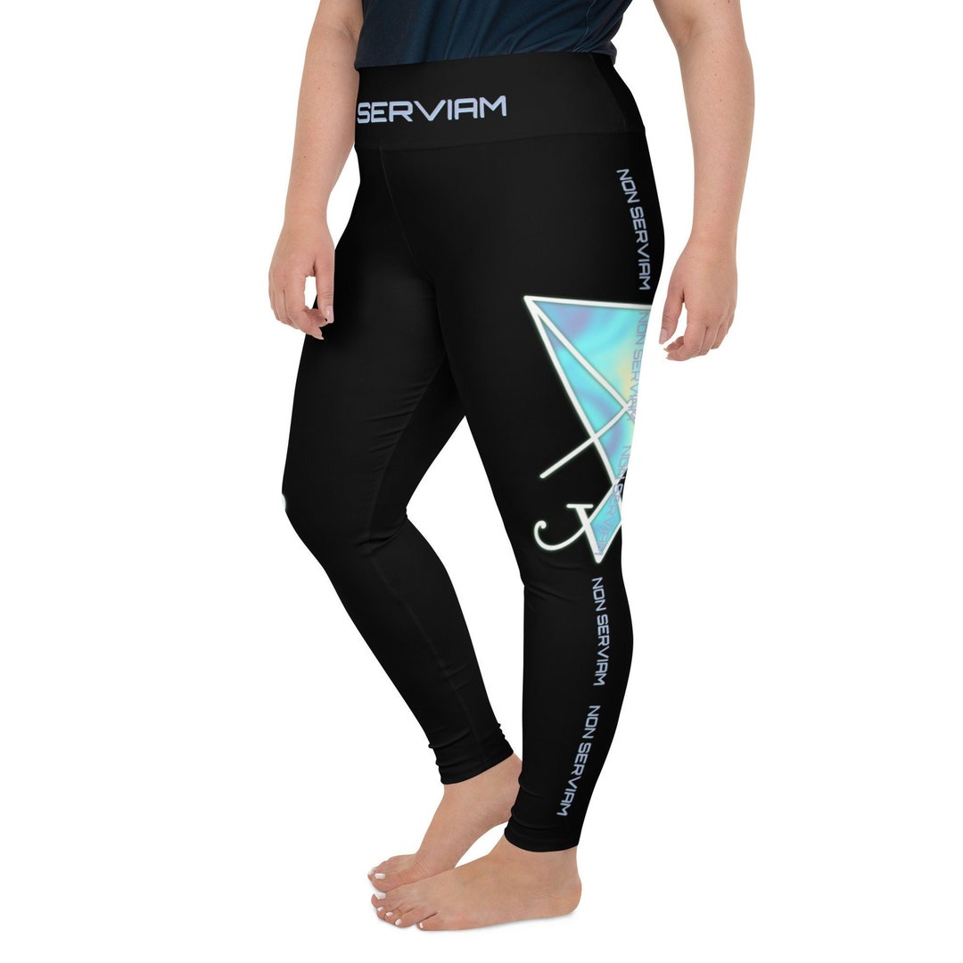 NON SERVIAM Satanic Sigil Gothic Yoga Leggings Custom Lucifer Women's ...