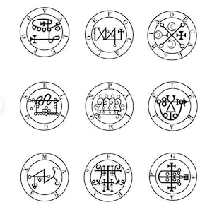 Satanic Sigils Customized Ceramic Coffee Mug Gothic Black Cup Drinkware ...