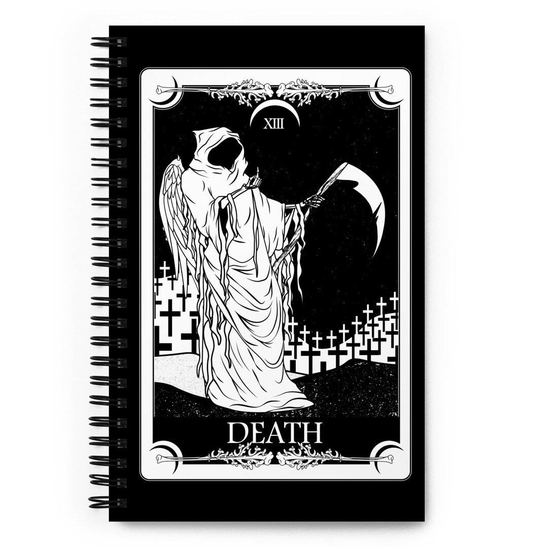 Death Grim Reaper Black Spiral Notebook Death's Grimoire Gothic Satan ...