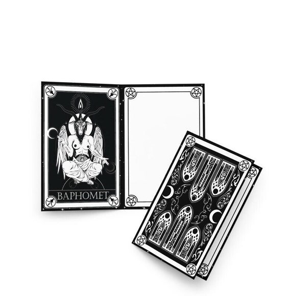 Baphomet Tarot Satanic Holiday Greeting Card Baphomets Black - Etsy