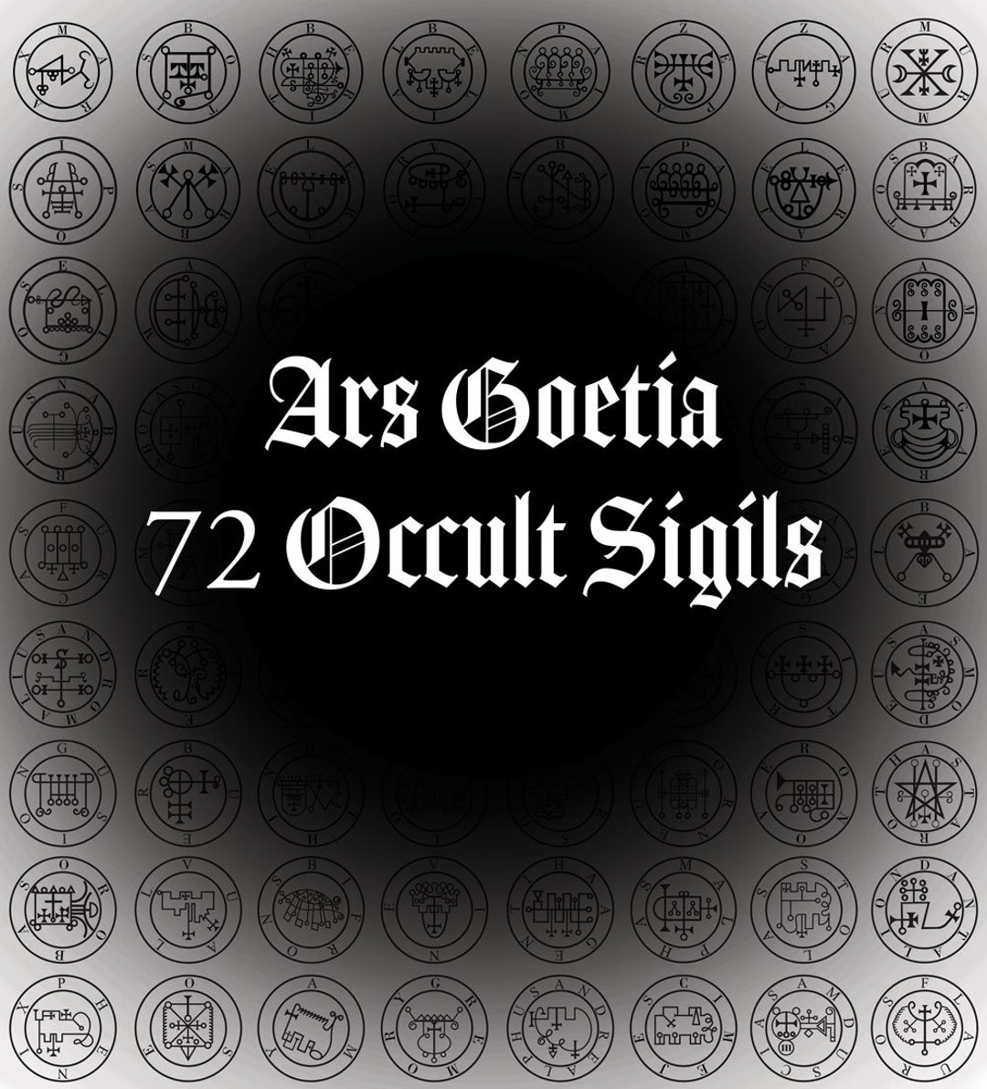 Satanic Ars Goetia Demon Sigils SVG PNG PDF jpg Instant Digital ...