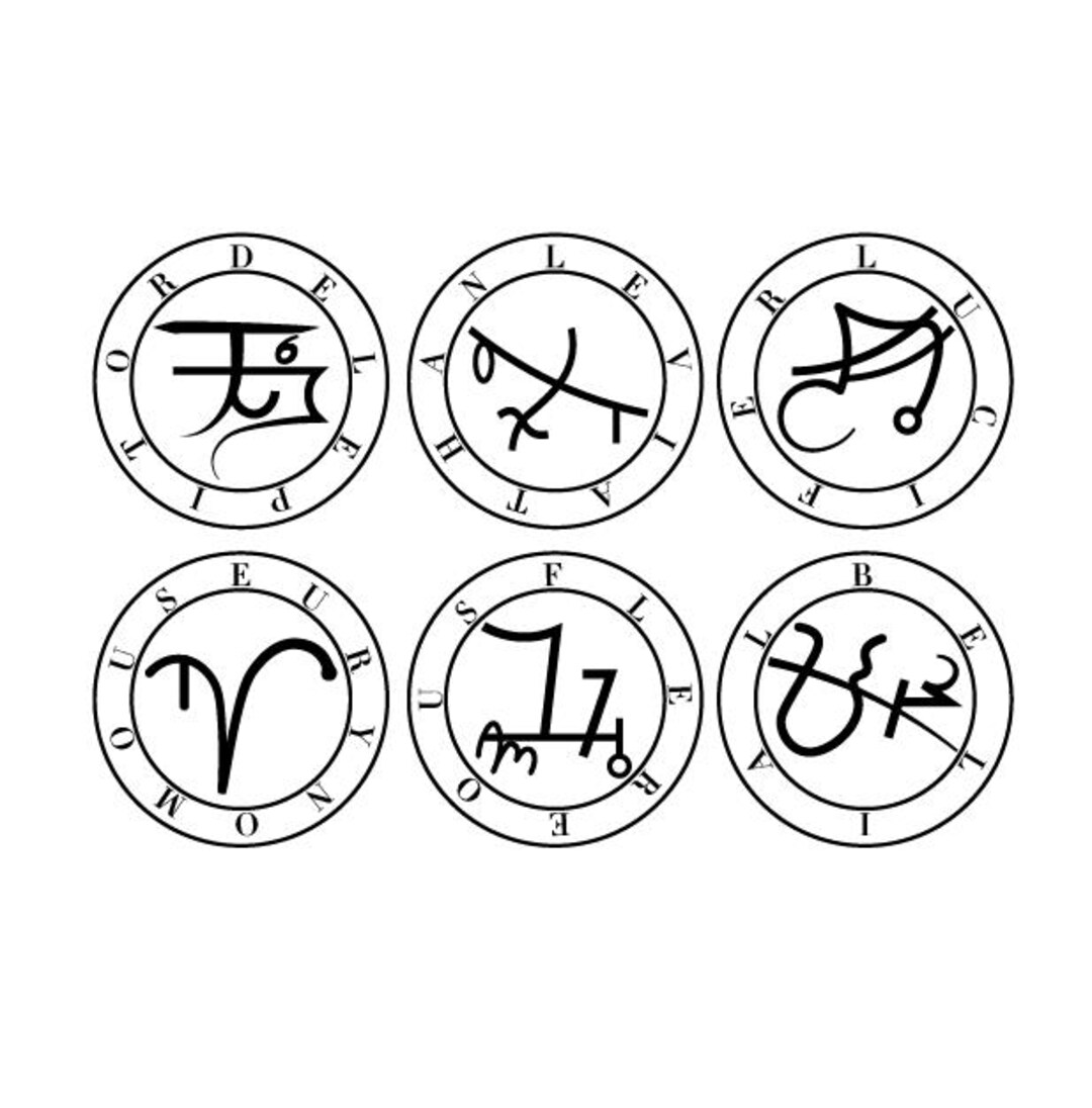 Dukante Hierarchy Sigils SVG PNG PDF Jpg Satanic Seal Instant Download ...