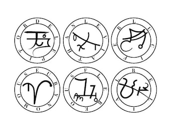 Satanic Ars Goetia Demon Sigils SVG PNG PDF Jpg Instant Digital ...