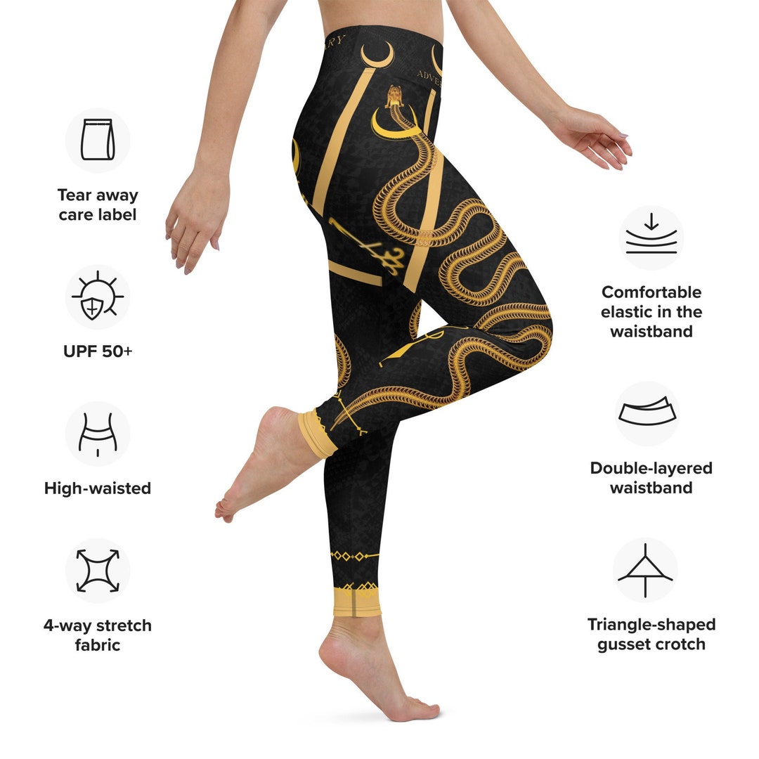 Lucifer Sigil Snakeskin Custom Women's Pastel Goth Gym Yoga Pants ...