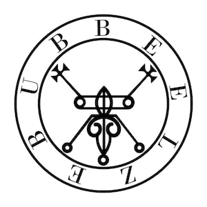 Sello de Belcebú SVG PNG PDF jpg Sello satánico Descargas instantáneas ...