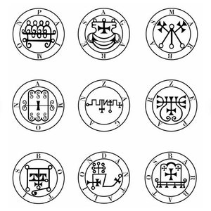 Satanic Sigils Customized Ceramic Coffee Mug Gothic Black Cup Drinkware ...