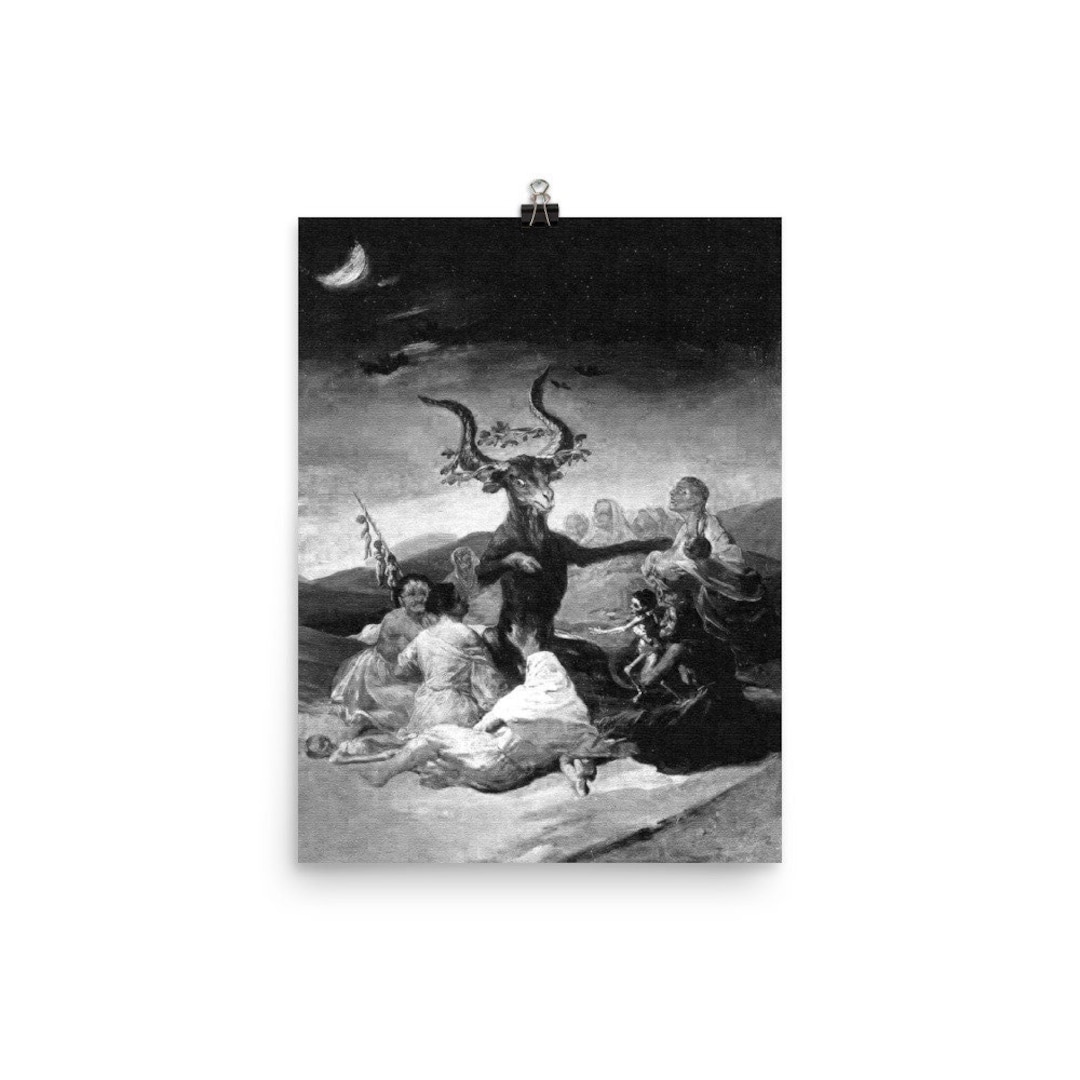 Satanic Ritual Wall Art Poster Print Goth Lucifer Posters Occult Decor ...