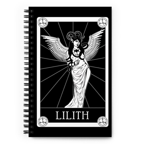 Lilith Devil Tarot Card Black Spiral Notebook Lilith's - Etsy