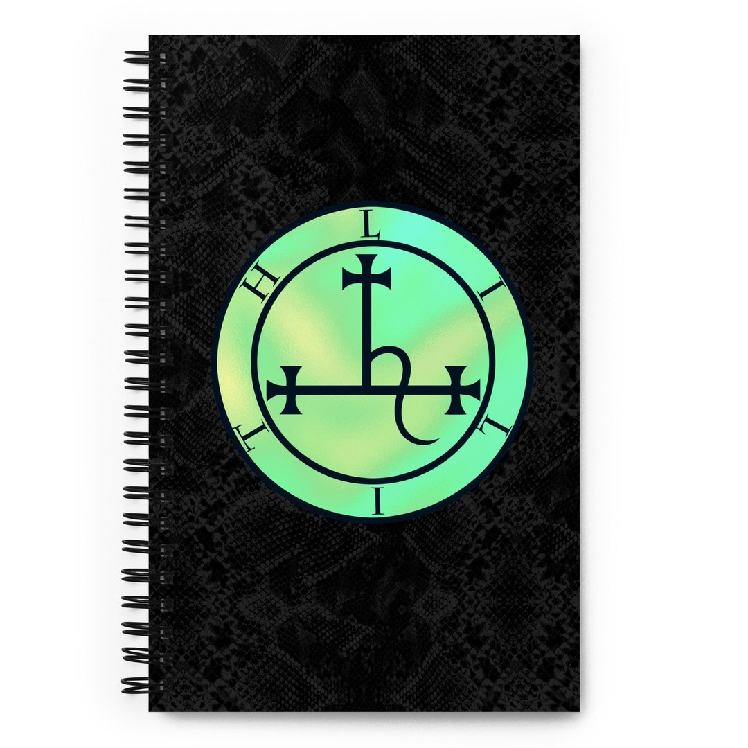 Snakeskin Lilith Lucifer Satanic Black Spiral Notebook Custom Pastel ...