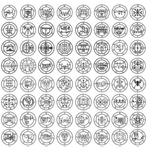 Satanic Ars Goetia Demon Sigils SVG PNG PDF Jpg Instant Digital ...