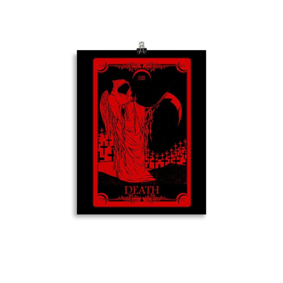 Satanic Tarot Card Wall Art Poster Print Goth Demon Posters Occult ...
