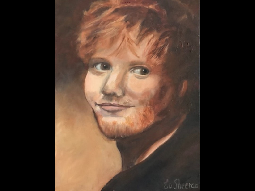 Ed Sheeran, Oil on Canvas of Famous Pop Star. - Etsy