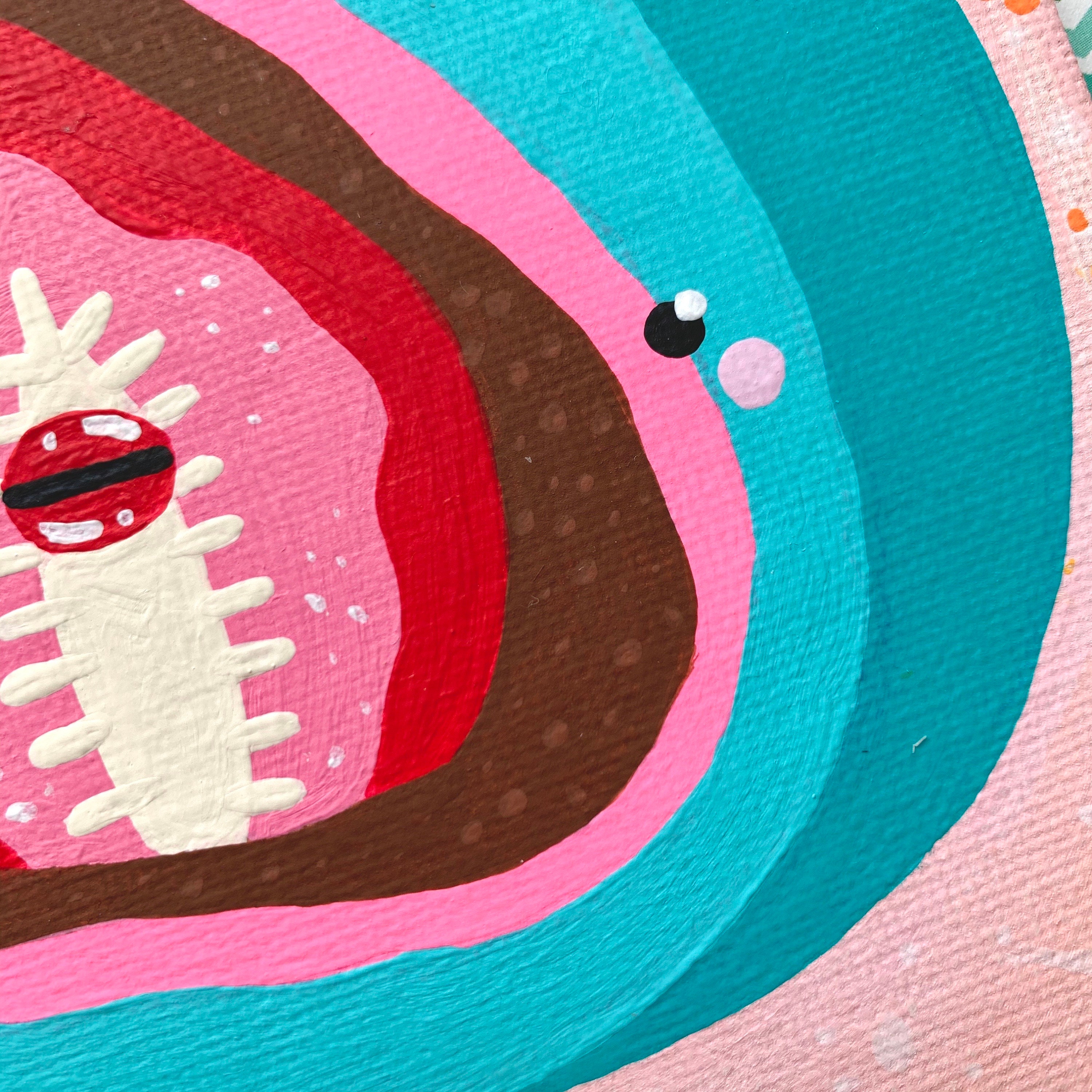 Kawaii Mochi Slice Original Acrylic Painting / Pop Surreal Low - Etsy