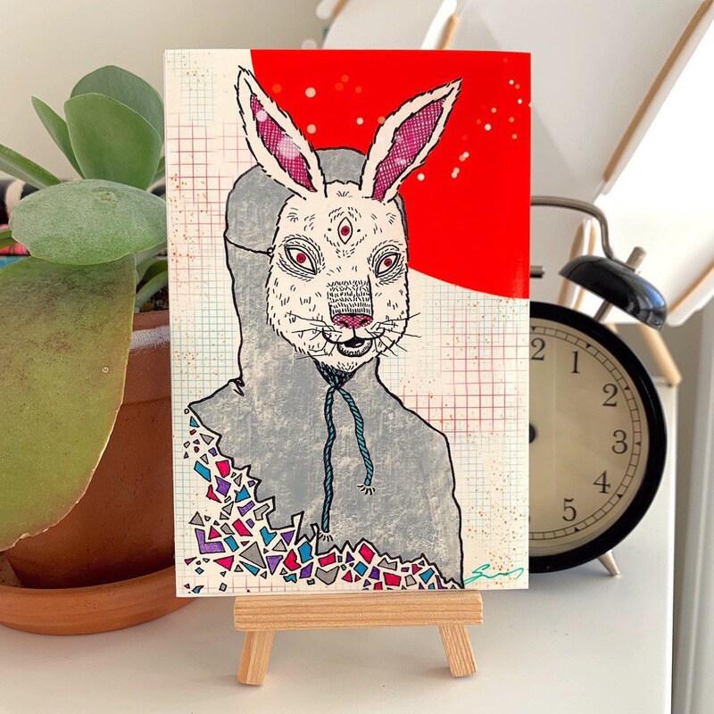 Creepy Rabbit Mask - Etsy