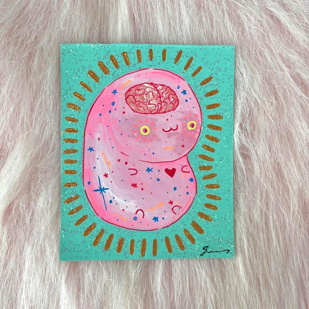 Baby Fetus Painting • Miniature Painting • Original Painting • Acrylic ...