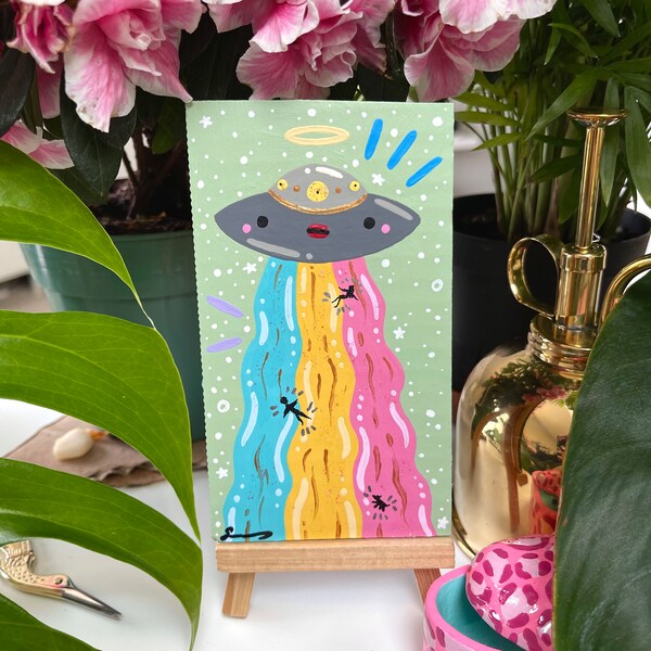 Alien Abduction Painting - Etsy