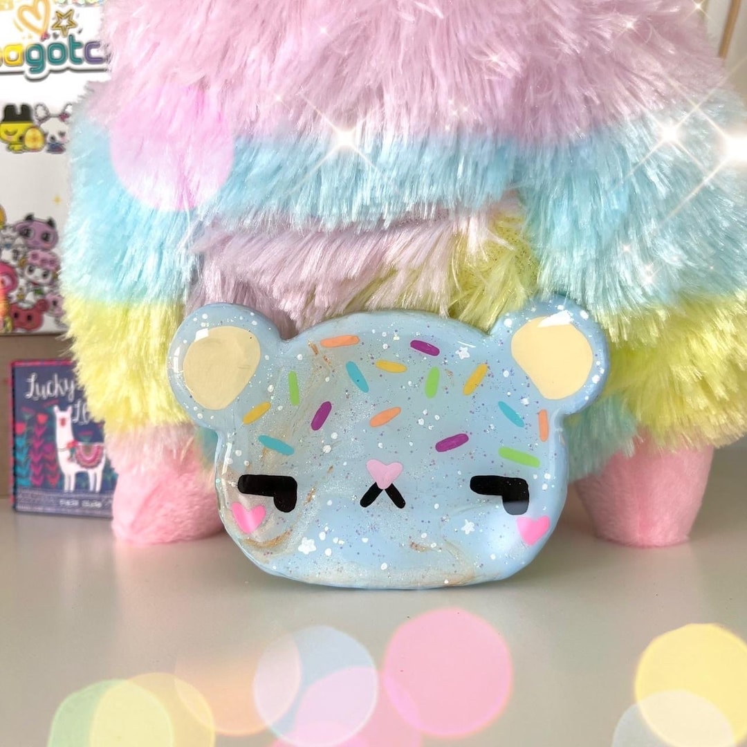 Kawaii Moody Teddy Bear Sculpture: Polymer Clay Epoxy Resin Art - Etsy