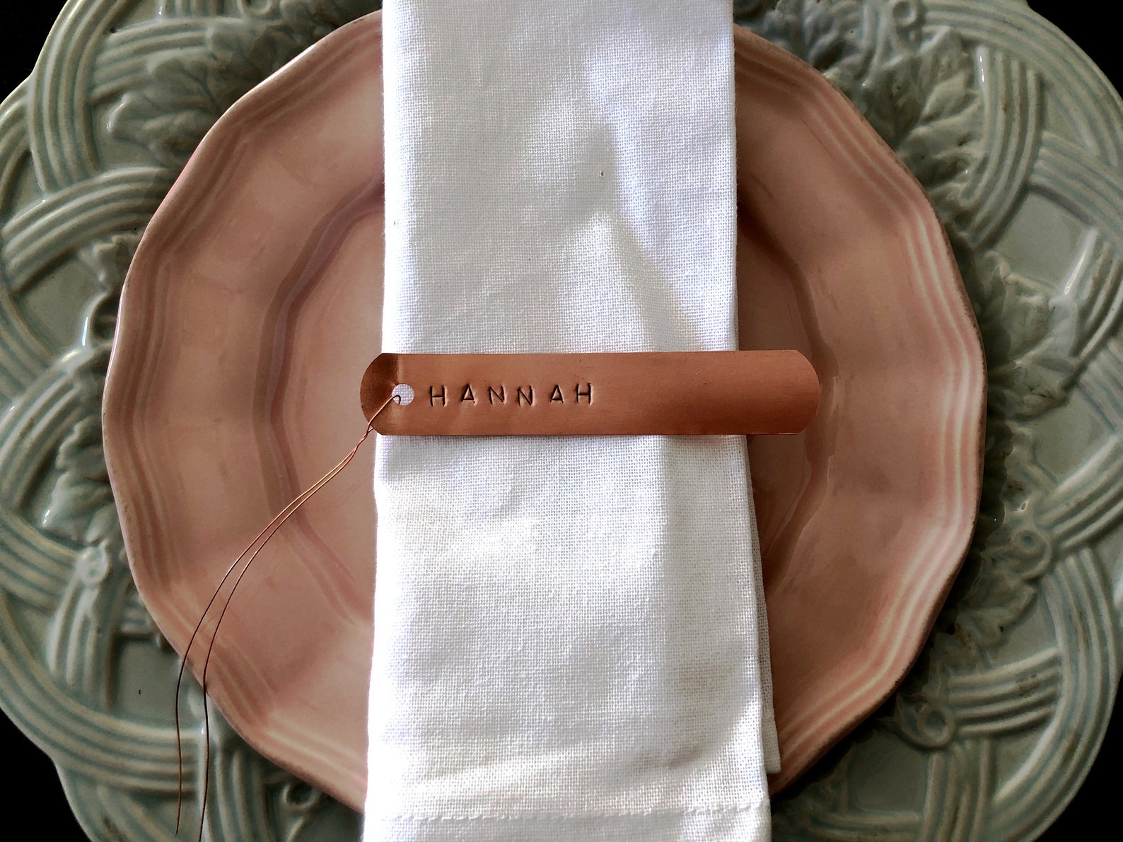 Personalised Name Tags Copper Name Tag Hand Stamped Place | Etsy
