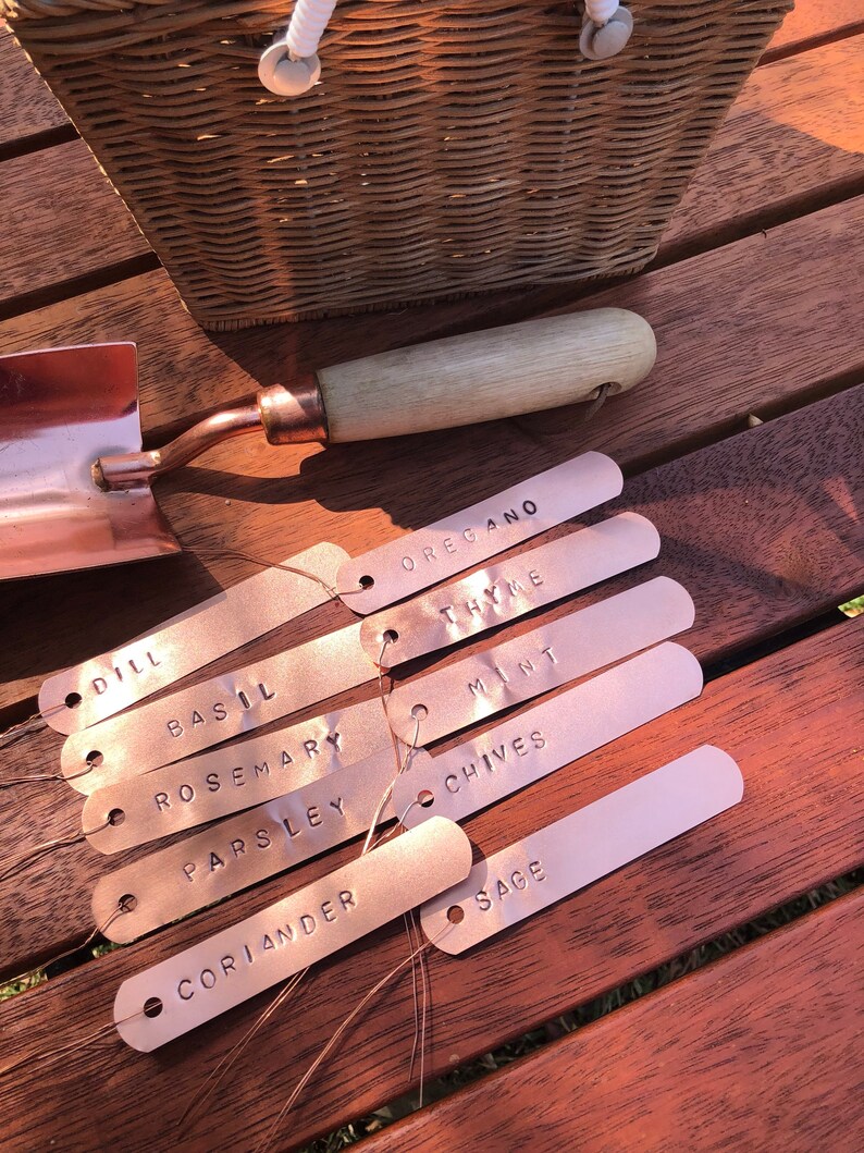 Plant Garden Markers Copper Plant Labels Plant Labels - Etsy
