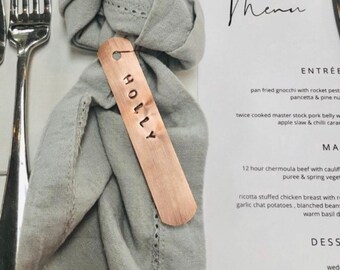 Copper Name Tags - Etsy