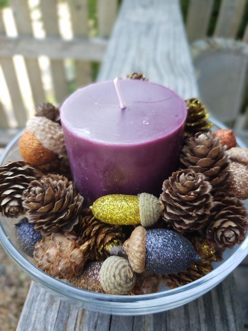 Glittered Acorn & Pine Cone Set: Fall Table Decor - Etsy