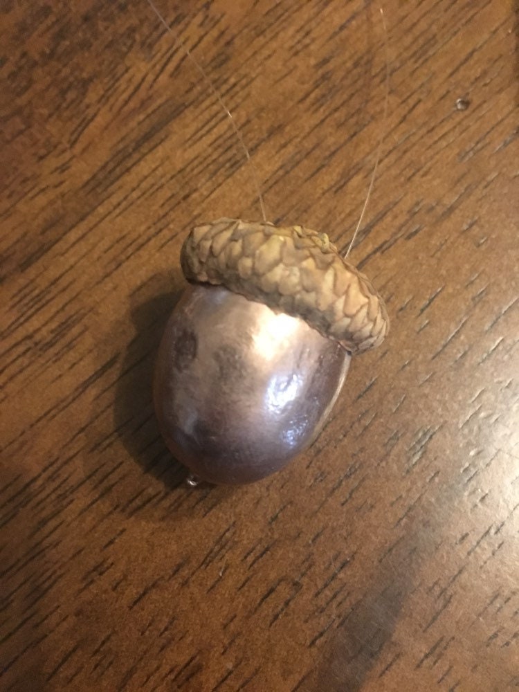 Metallic Painted Acorn Ornaments | Etsy