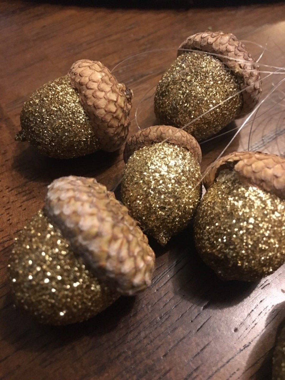 Gold Glitter Acorn Ornaments or Bowl/vase Fillers - Etsy