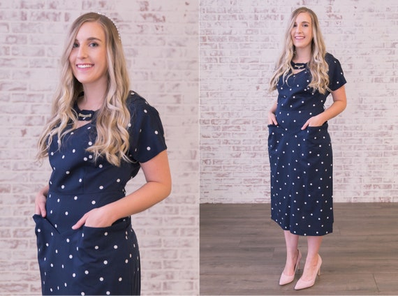 Vintage 1950s Keyhole Neckline Sheath Dress 31.5 Inch Waist | Etsy