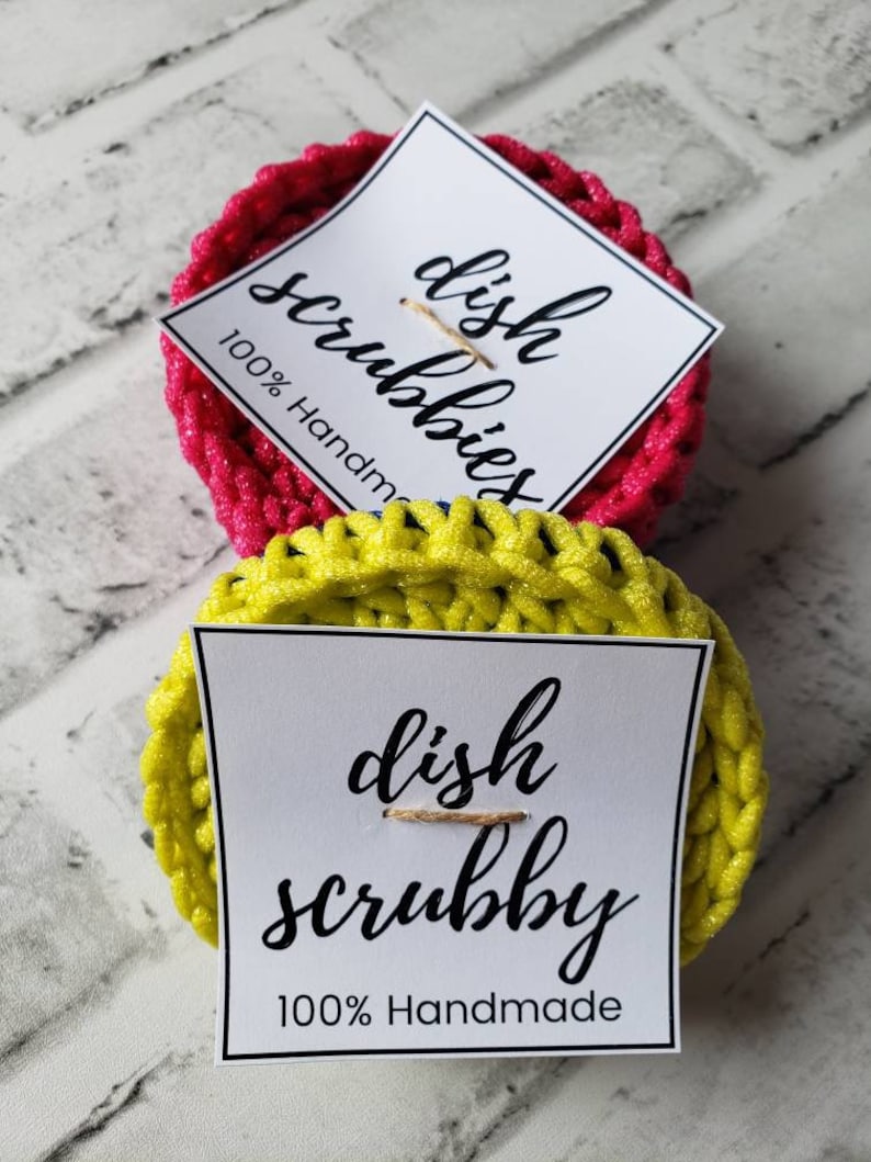 Dish Scrubby Tags. Pdf Tags for Dish Scrubbies. Print Yourself - Etsy