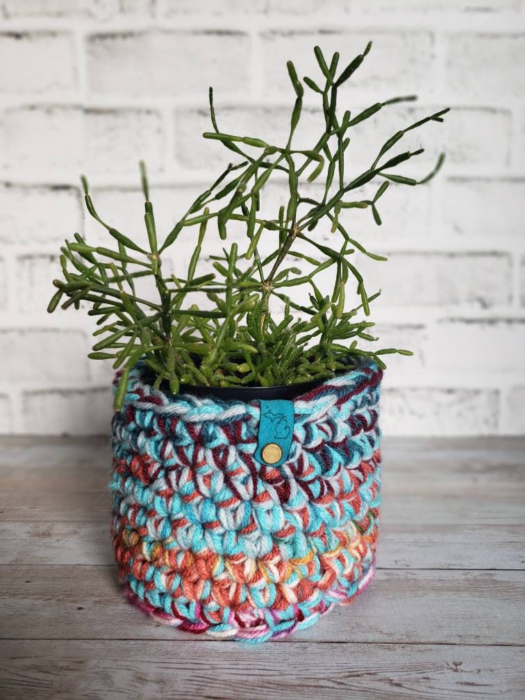 Scrappy Yarn Basket Crochet Pattern Only. 3 Sizes Included - Etsy