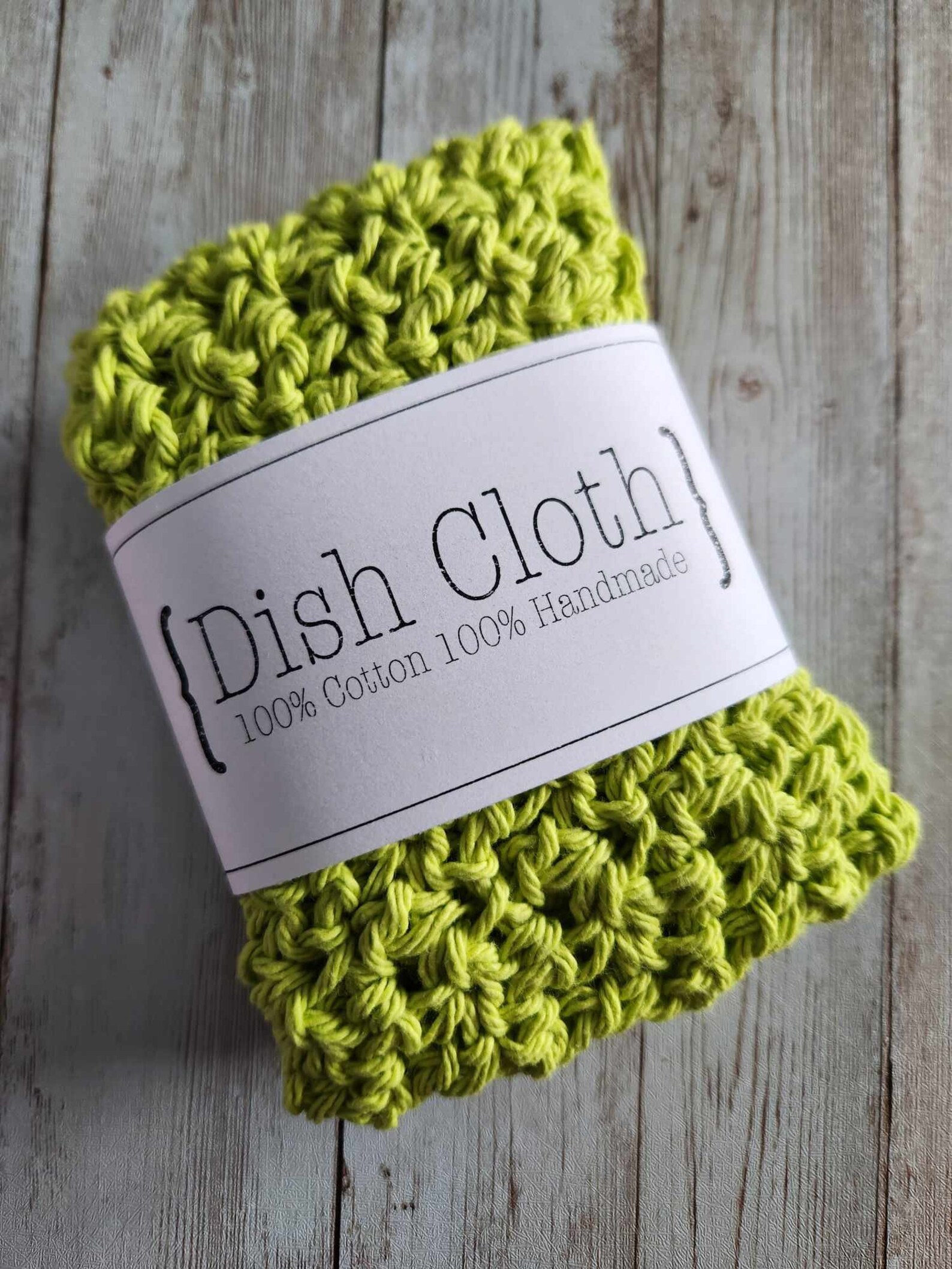 Printable Dishcloth Wrap Label, PDF - Etsy