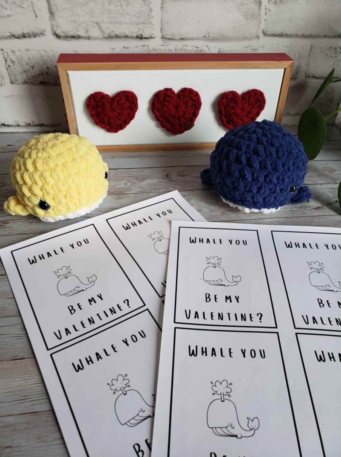 PDF Printable Valentine's Day File Whale You Be My | Etsy