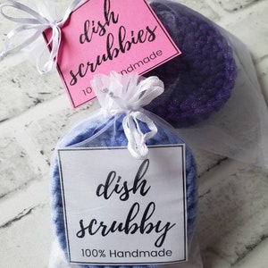 Dish Scrubby Tags. Pdf Tags for Dish Scrubbies. Print Yourself Tags. - Etsy