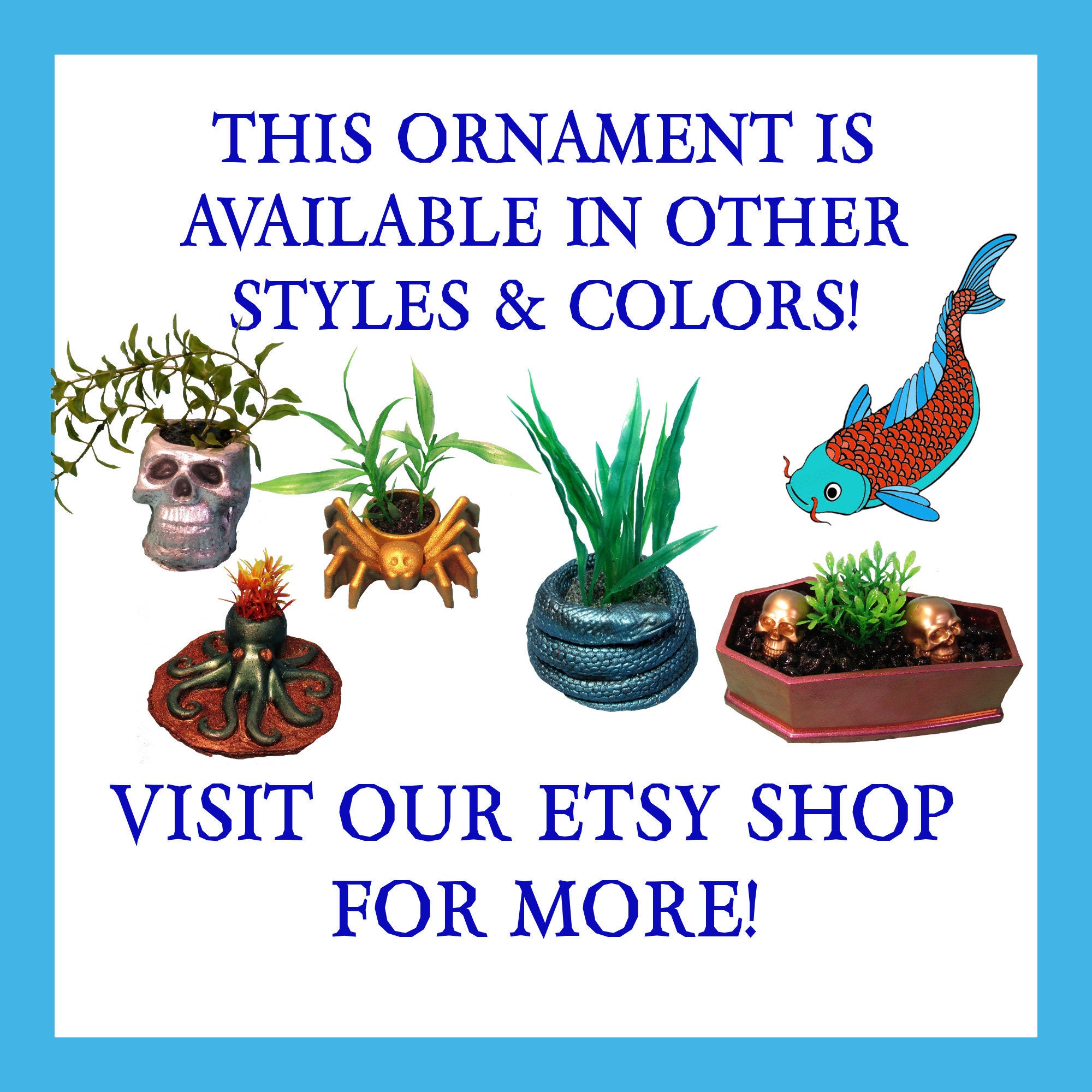 Spider Aquarium Decoration. Silver With Green Bushy Artificial Plant ...