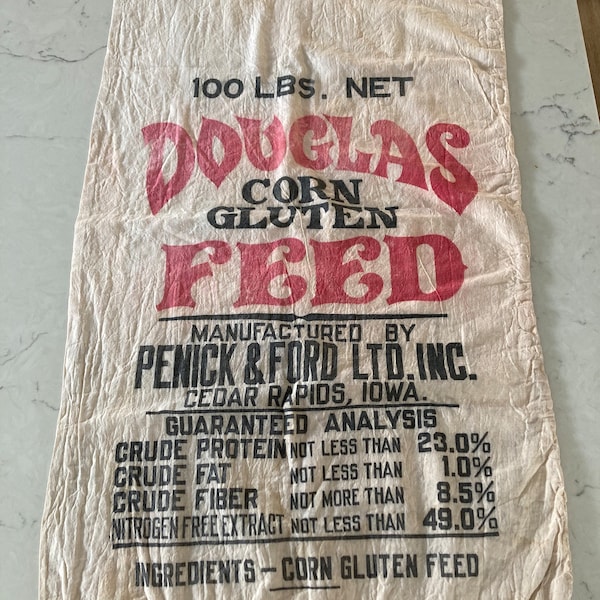 Large Vintage Feed Sack - Etsy