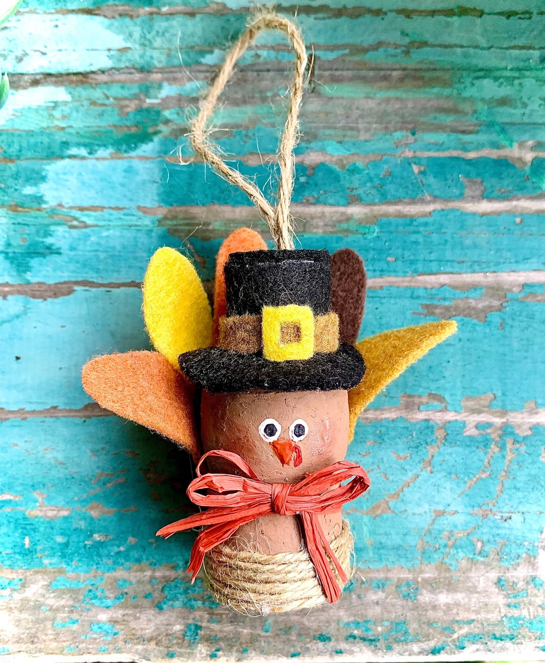 Thanksgiving Turkey Designed From a Champagne Cork, Recycled Cork ...