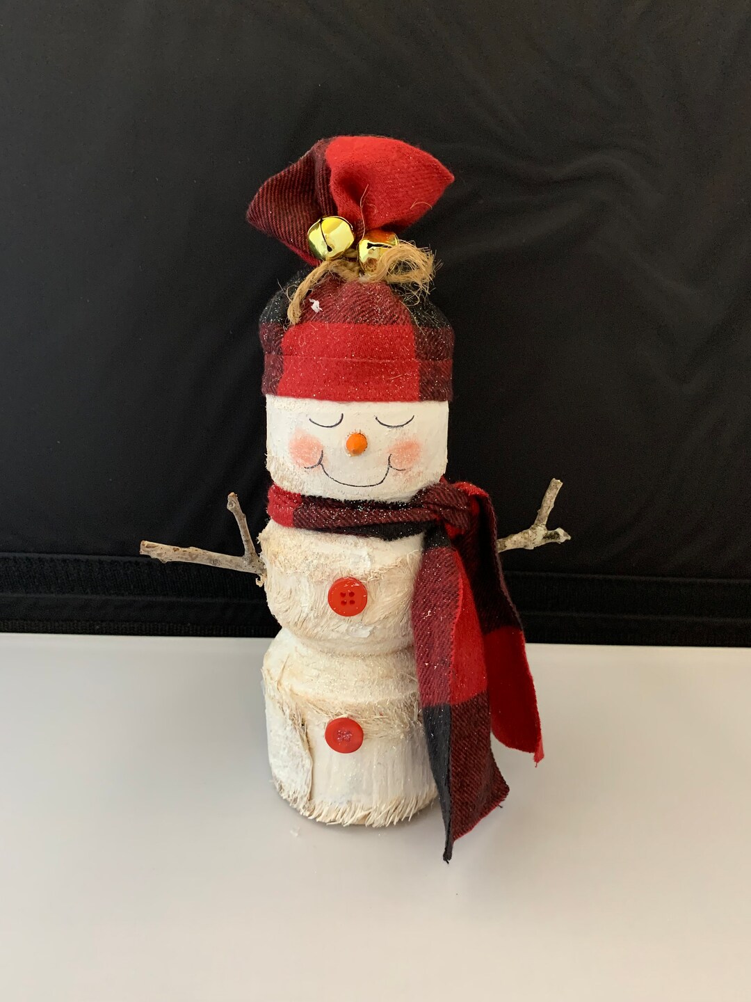 Rustic Wooden Turned Snowman, Farmhouse Style Wooden Snowman - Etsy