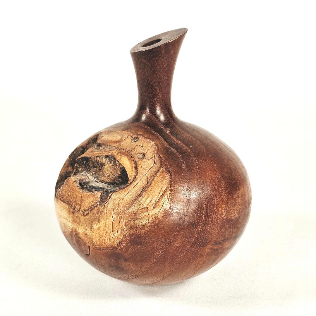 Hand Turned Wooden Stem Vase by Bruce Nix - Etsy