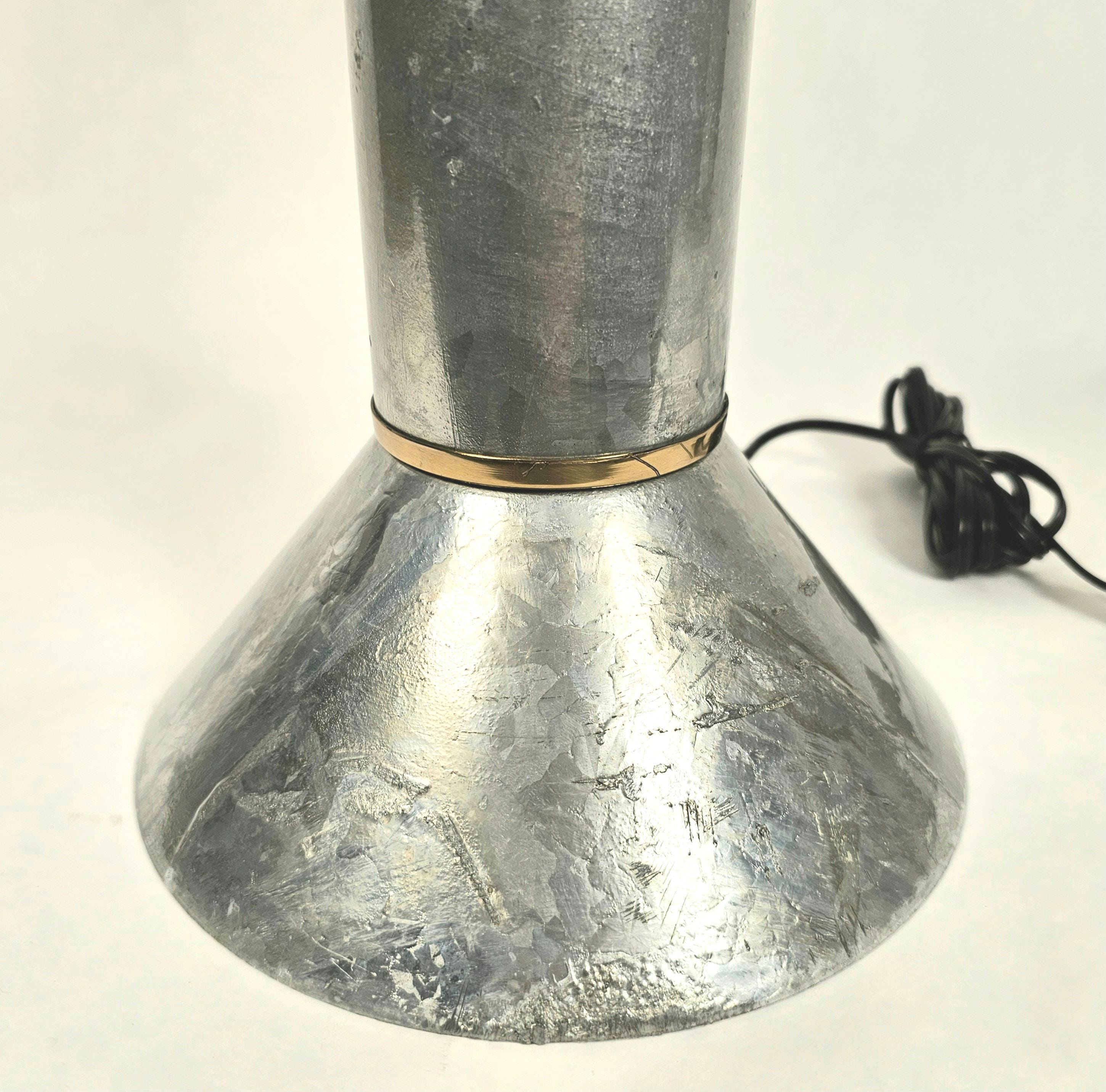 Postmodern Ron Rezek Zinc Table Lamp - Etsy