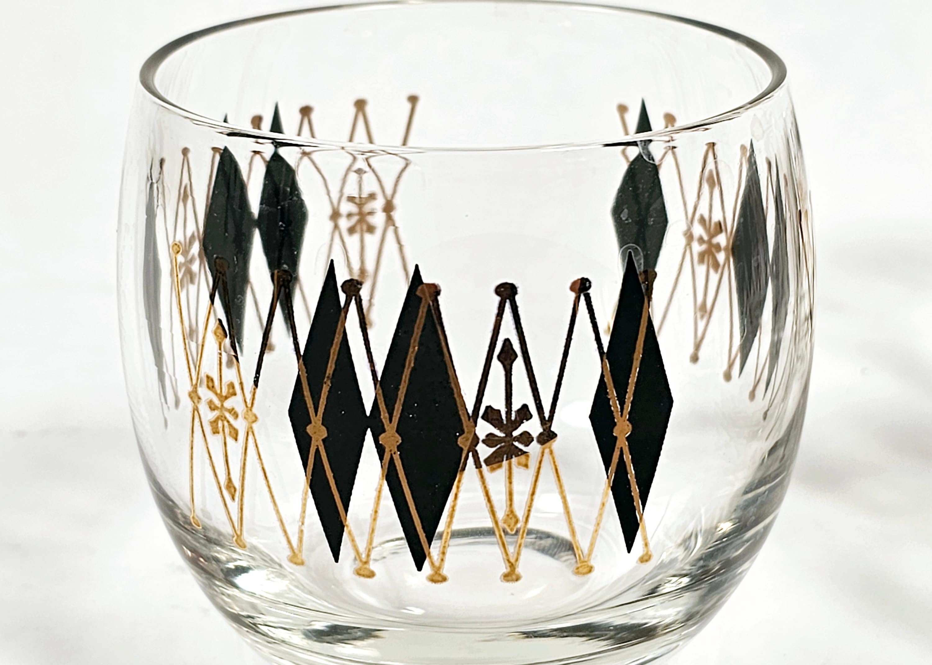 Mid Century Modern Rocks Glasses Set of 6 - Etsy