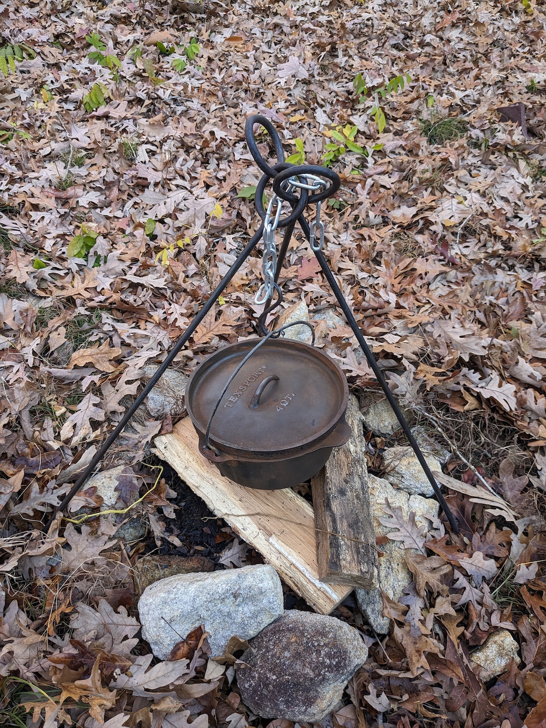 Small Campfire Cooking Tripod "cowboy Cooker" - Etsy