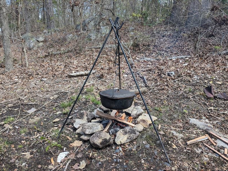 Basic Campfire Cooking Pot Rack/tripod Wrought Iron - Etsy