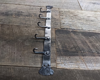 Black Walnut Key Rack With Hand-forged Steel Accents MADE TO ORDER - Etsy
