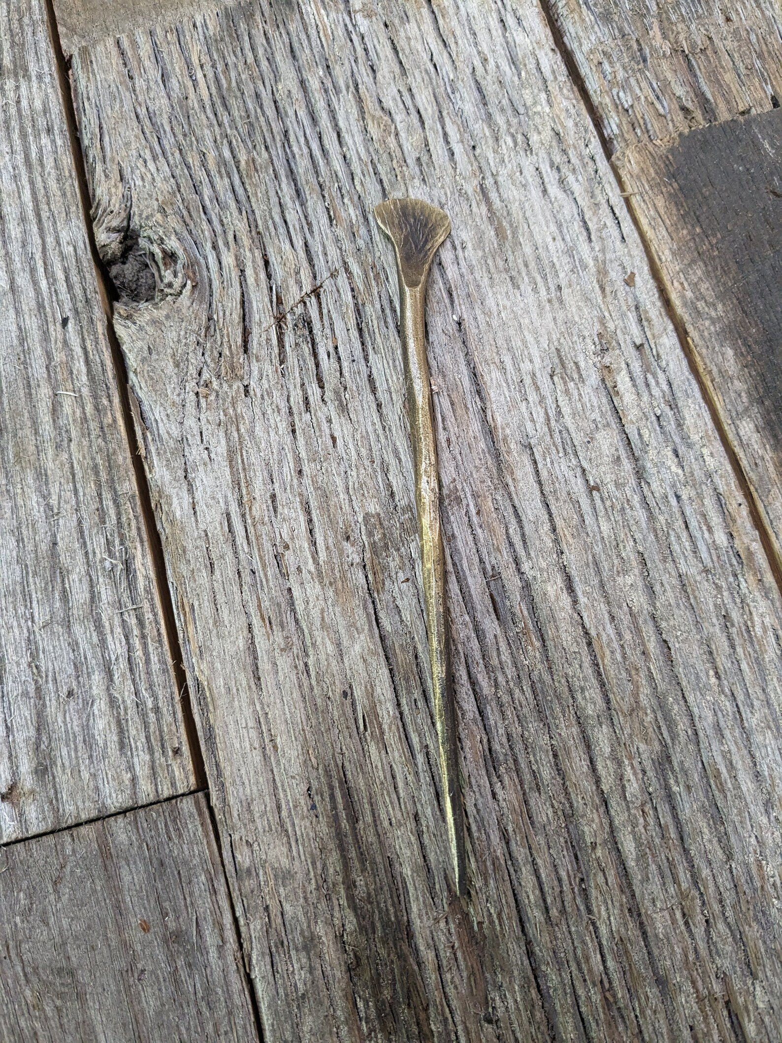 Forged Fishtail Hair Stick, Hair Pin Brass Finish - Etsy