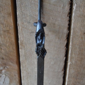 Wizard Head Fire Poker Hand Forged - Etsy