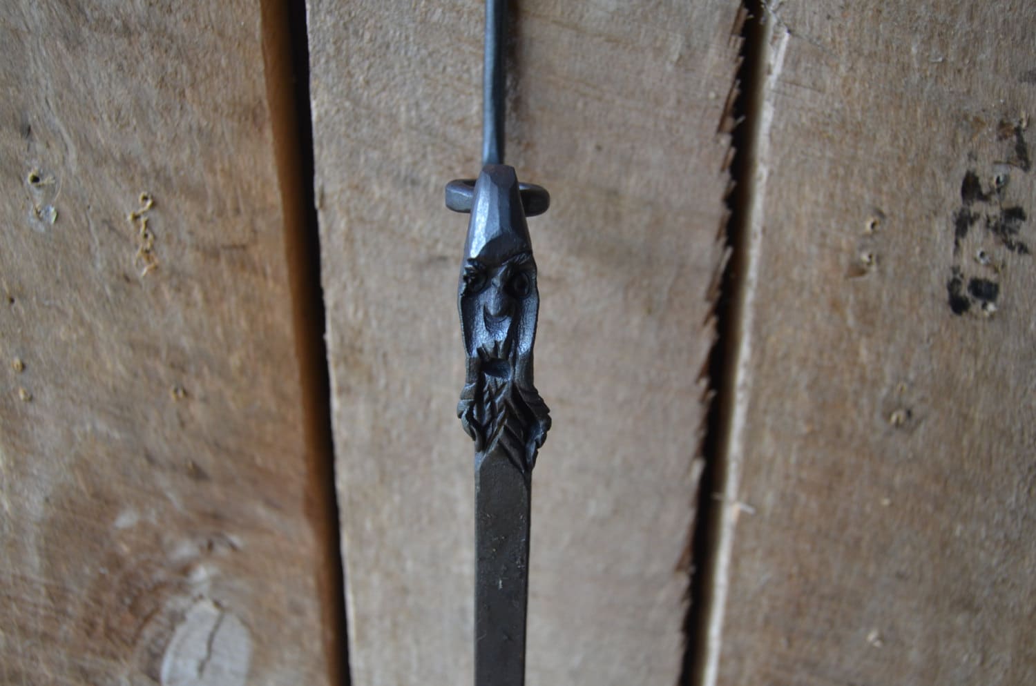 Wizard Head Fire Poker Hand Forged - Etsy