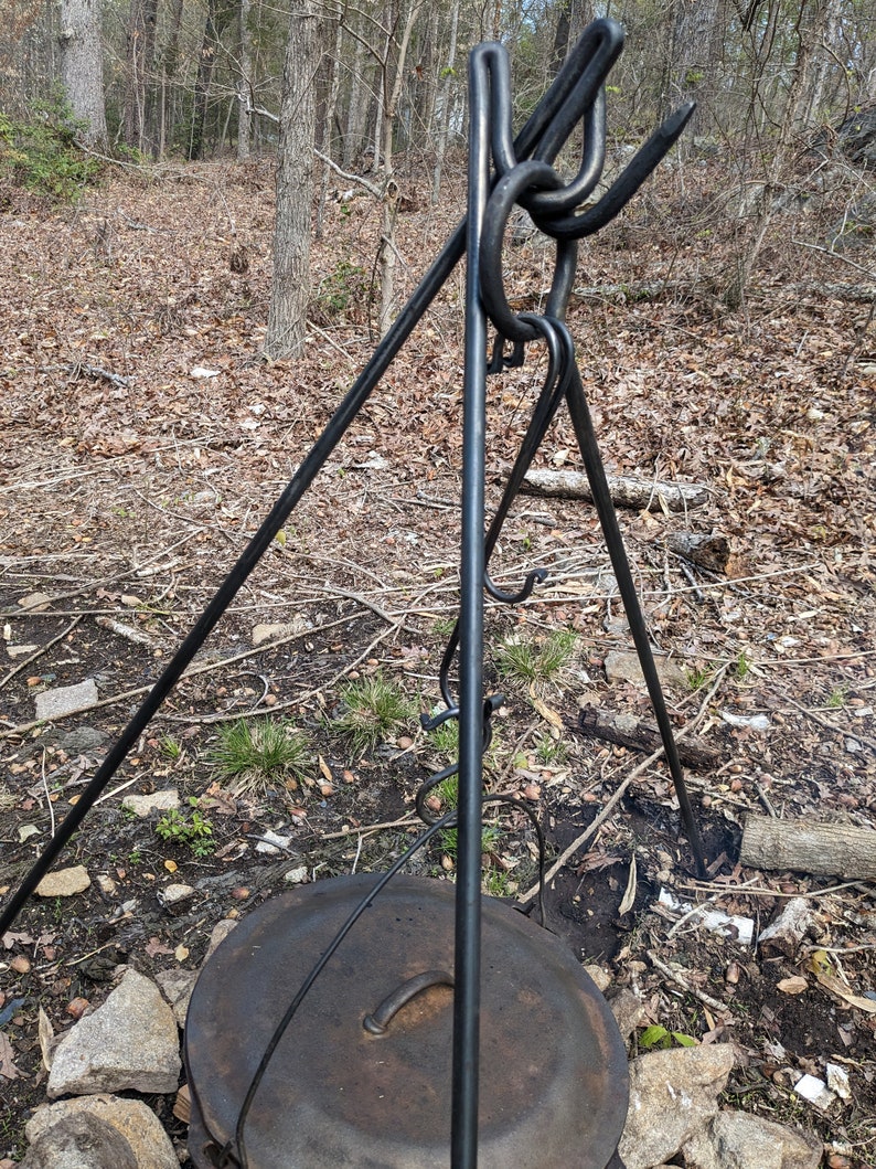 Basic Campfire Cooking Pot Rack/tripod Wrought Iron - Etsy