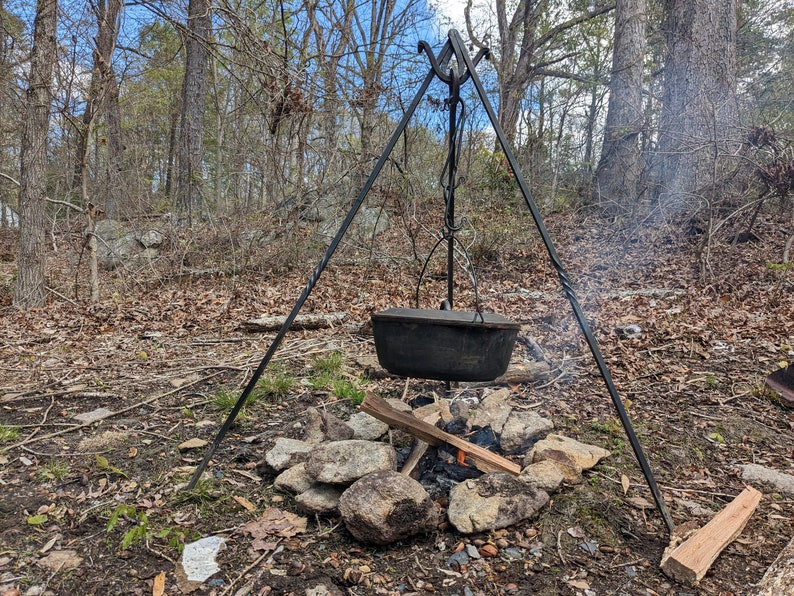 Basic Campfire Cooking Pot Rack/tripod Wrought Iron - Etsy