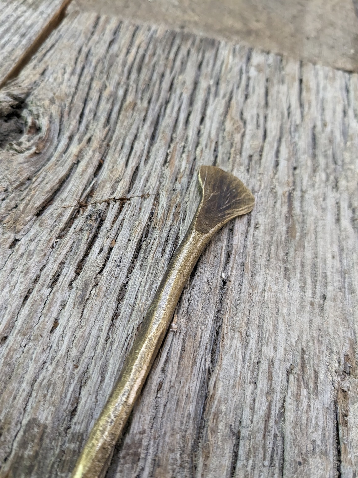 Forged Fishtail Hair Stick, Hair Pin Brass Finish - Etsy