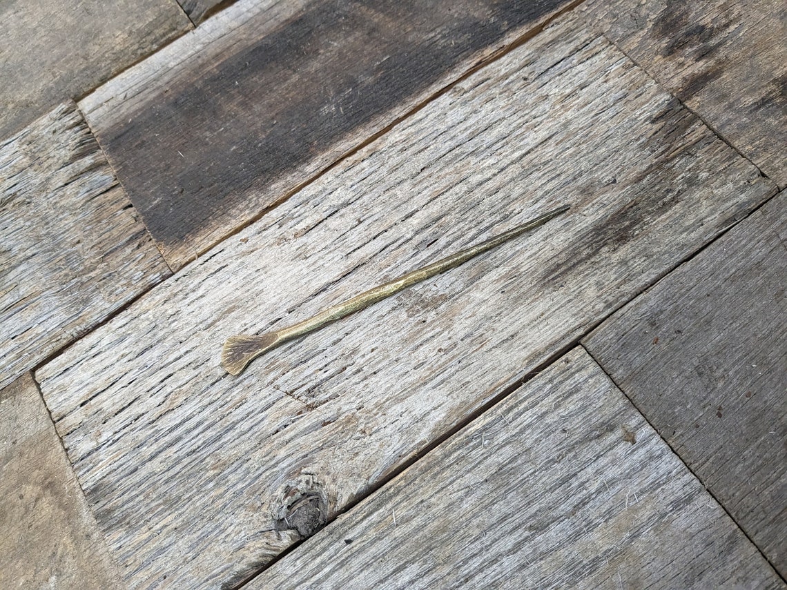 Forged Fishtail Hair Stick, Hair Pin Brass Finish - Etsy